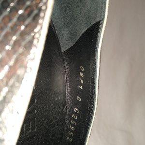 CHANEL | Shoes | Chanel Silver Python Peep Toe Heels | Poshmark